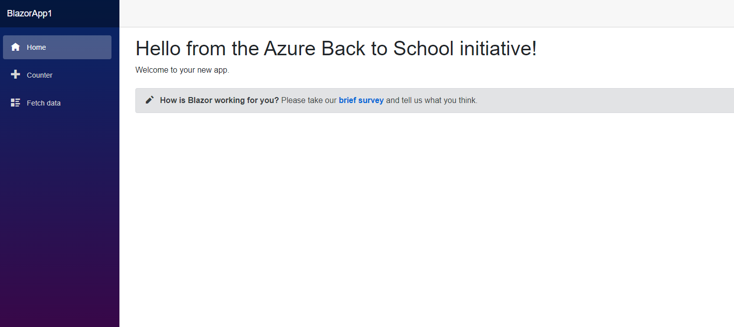 Azure Back to School 2020 - Using Blazor and Azure Static Web Apps to ... Azure Back to School 2020 - Using Blazor and Azure Static Web Apps to ...